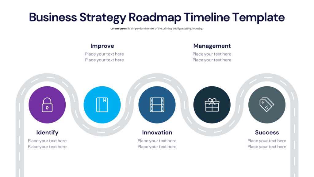 Business Strategy Roadmap Timeline Template : 100% Editable PPTx