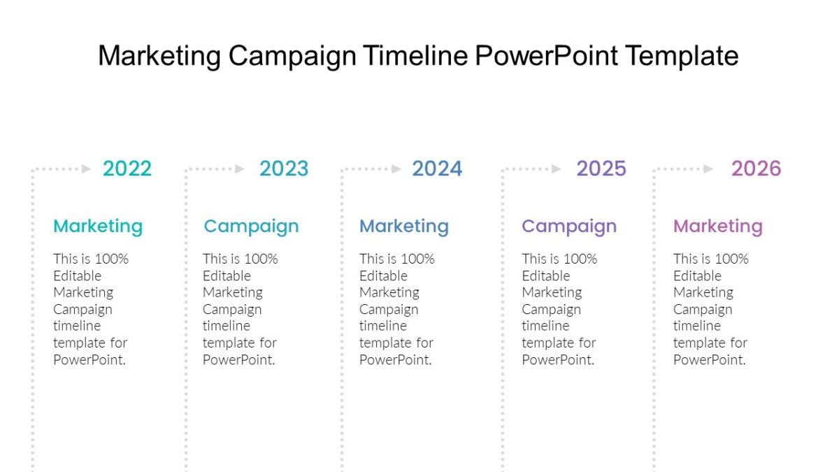 Marketing Campaign Timeline PowerPoint Template - PPTUniverse