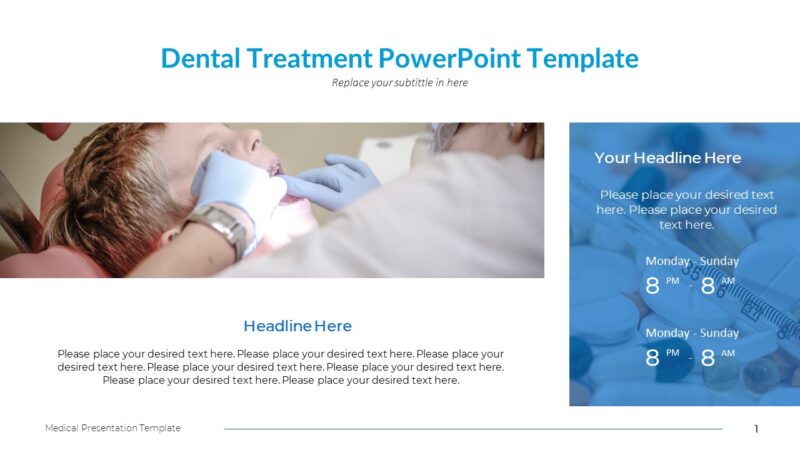 Dental Treatment PowerPoint Template - PPTUniverse