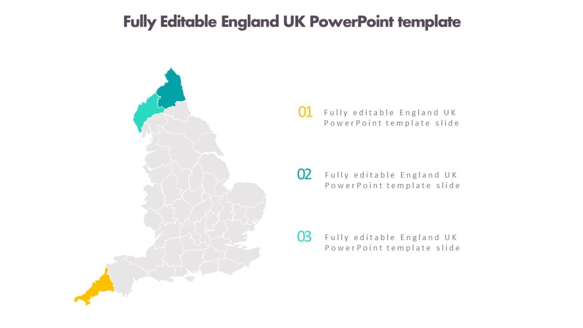 Fully Editable England UK PowerPoint template : 100% Editable PPTx