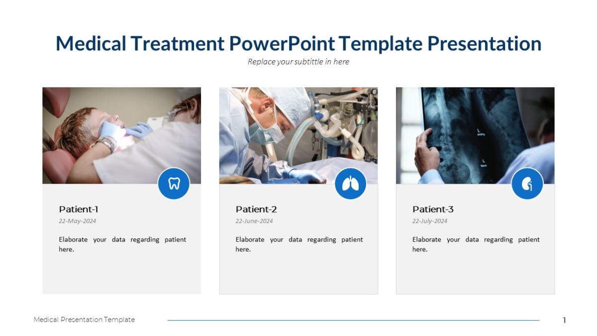 Medical Treatment PowerPoint Template Presentation : 100% Editable PPTx