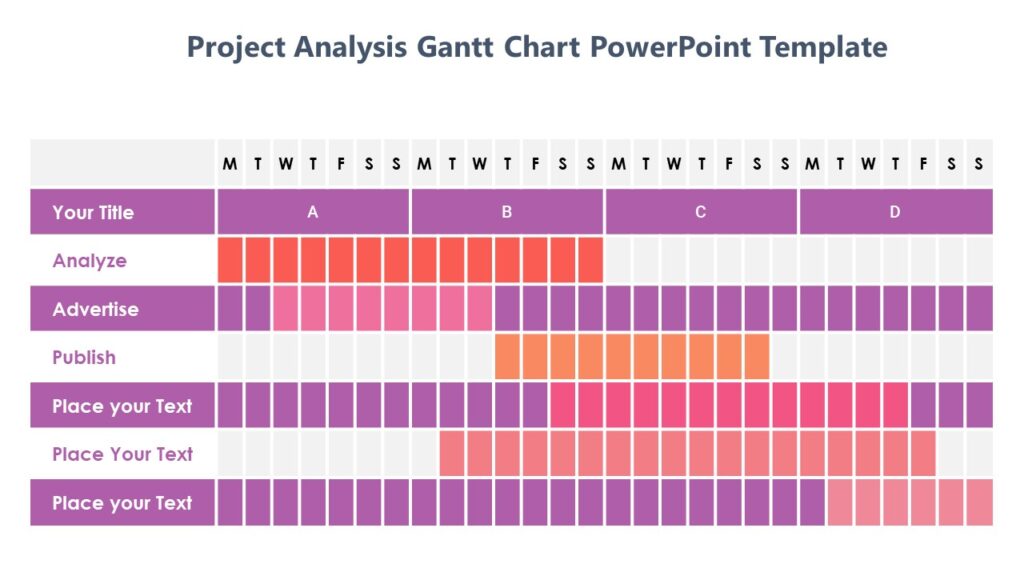 Project Analysis Gantt Chart PowerPoint Template - PPTUniverse