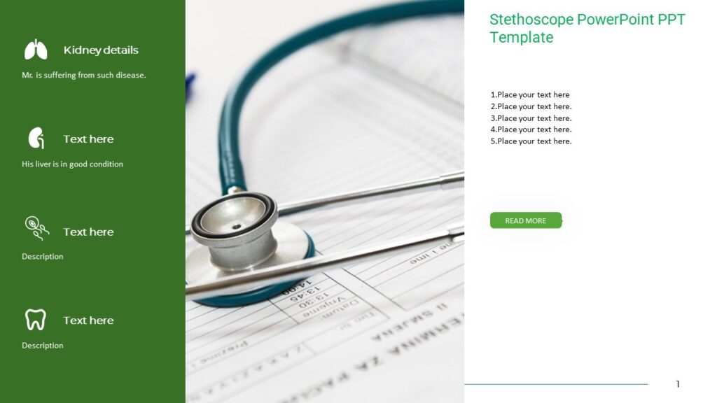 Stethoscope PowerPoint PPT Template : 100% Editable PPTx