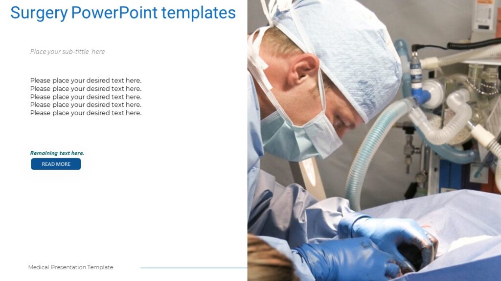 Surgery PowerPoint templates : 100% Editable PPTx