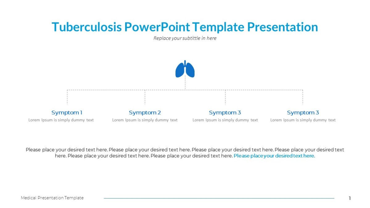 Tuberculosis PowerPoint Template Presentation : 100% Editable PPTx