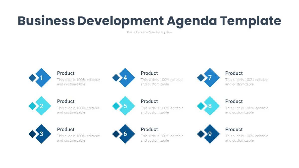 Business Development Agenda Template : 100% Editable PPTx