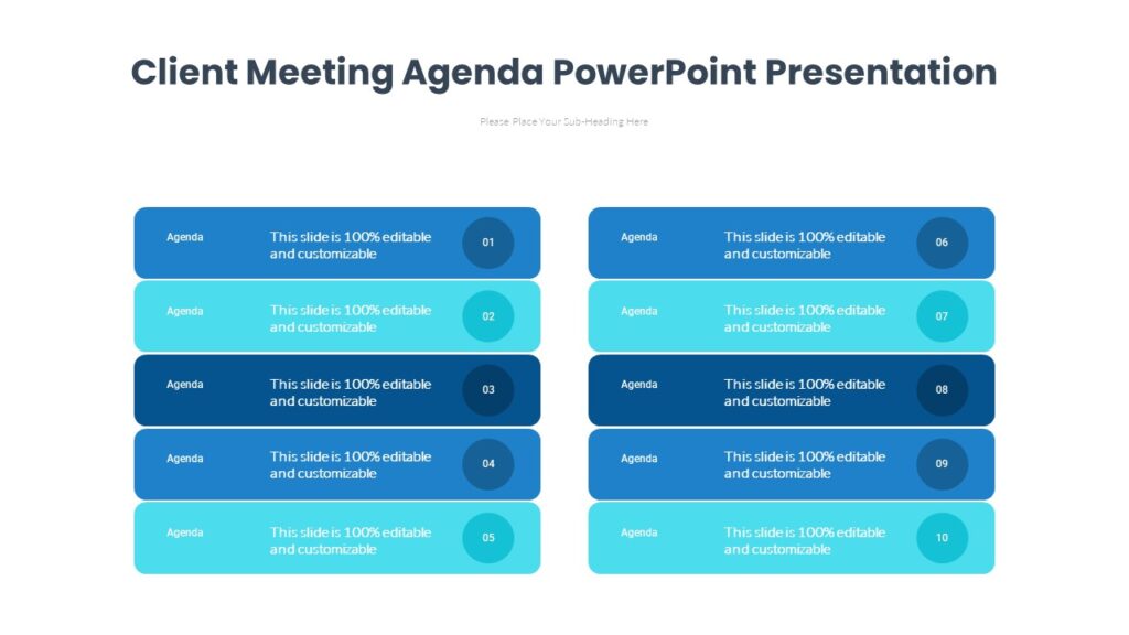 Client Meeting Agenda PowerPoint Presentation : 100% Editable PPTx