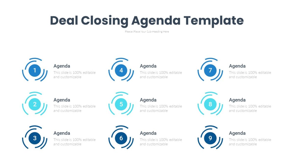 Deal Closing Agenda Template : 100% Editable PPTx