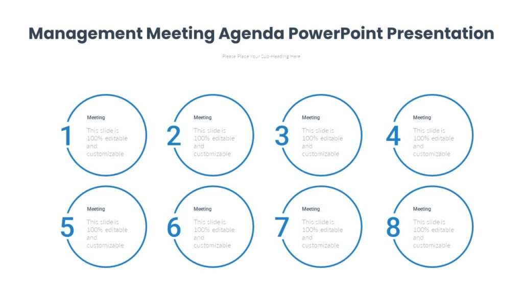Management Meeting Agenda PowerPoint Presentation : 100% Editable PPTx