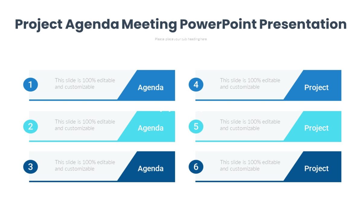Project Agenda Meeting PowerPoint Presentation - PPTUniverse