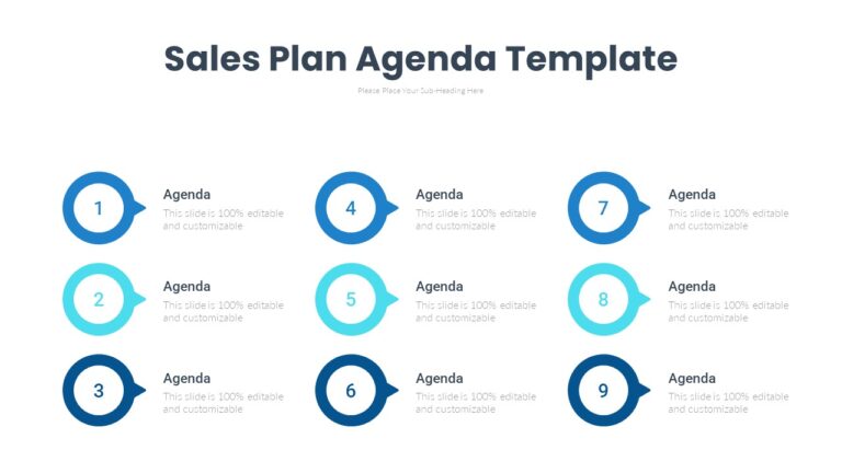 Sales Plan Agenda Template : 100% Editable PPTx