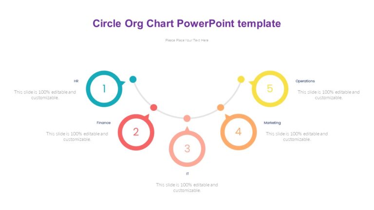 Circle Org Chart PowerPoint template - PPTUniverse