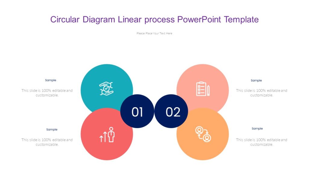 Circular Diagram Linear process PowerPoint Template - PPTUniverse