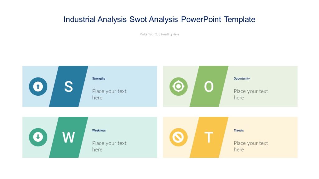 Industrial Analysis Swot Analysis PowerPoint Template : 100% Editable PPTx