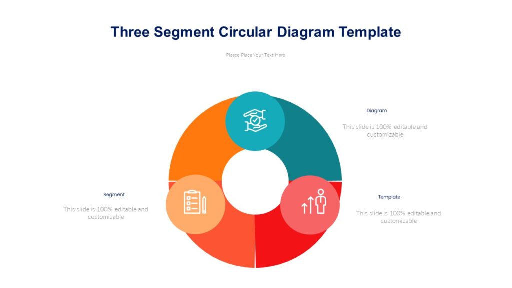 Three Segment Circular Diagram Template - PPTUniverse