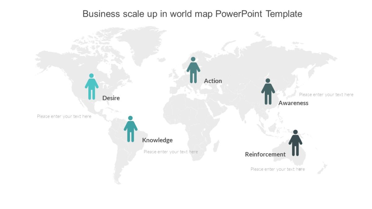 Fully Editable World Map With Countries PowerPoint Template : 100% ...
