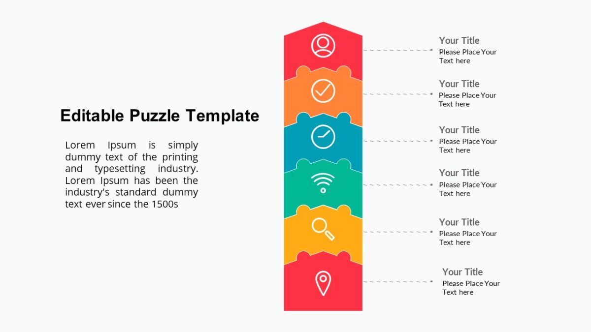 Editable Puzzle Template - PPTUniverse Editable Puzzle Template - PPTUniverse