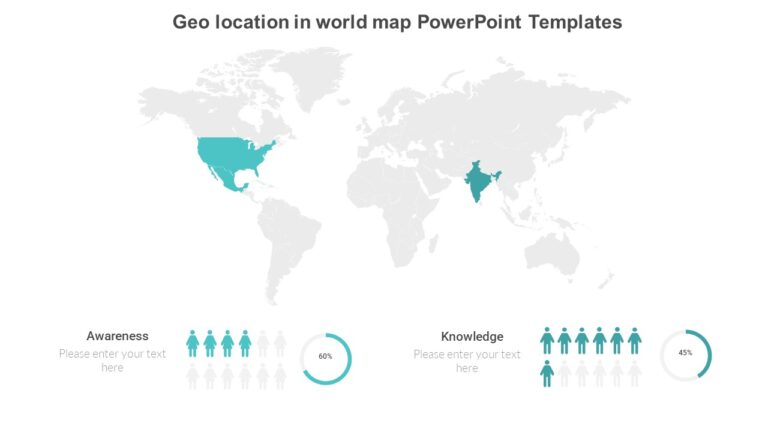 Geo location in world map PowerPoint Templates - PPTUniverse