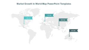 Market Growth In World Map PowerPoint Templates : 100% Editable PPTx