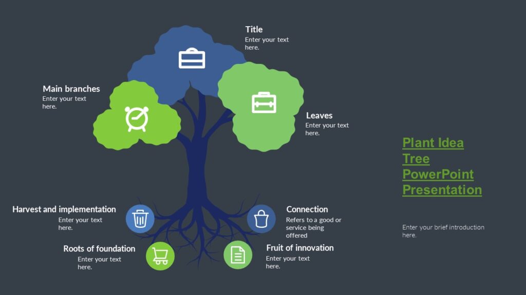 Plant Idea Tree Powerpoint Presentation : 100% Editable PPTx