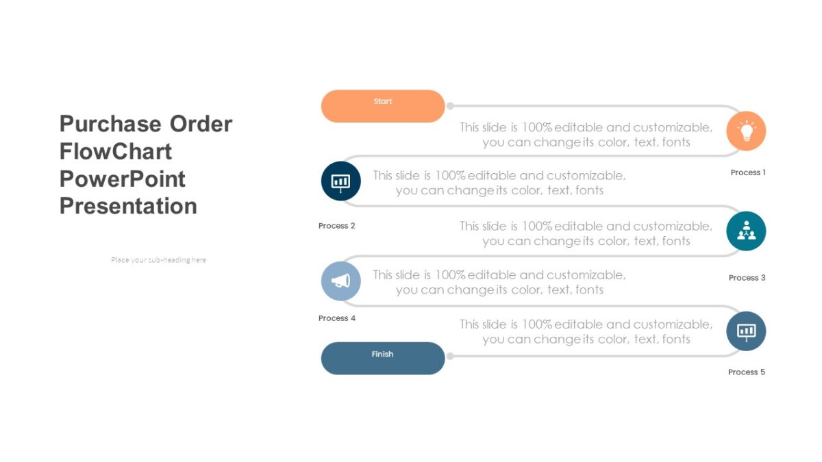 Purchase Order FlowChart PowerPoint Presentation - PPTUniverse