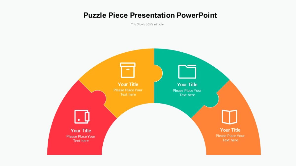 Puzzle Piece Presentation powerpoint : 100% Editable PPTx