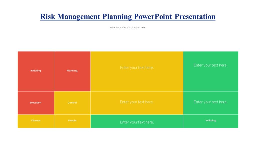Risk Management Planning PowerPoint Presentation : 100% Editable PPTx