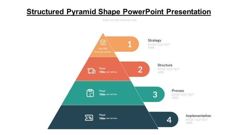 Structured Pyramid Shape PowerPoint Presentation : 100% Editable PPTx