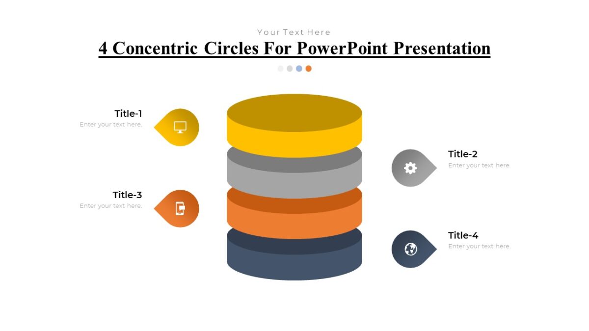4 Concentric Circles For PowerPoint Presentation - PPTUniverse