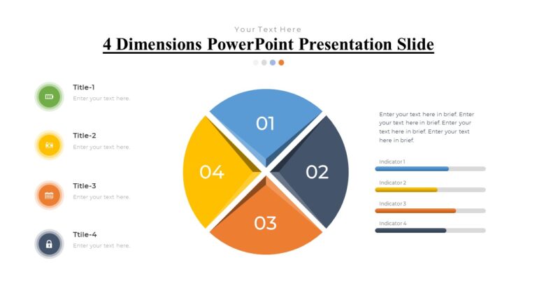 4 Dimensions PowerPoint Presentation Slide : 100% Editable PPTx