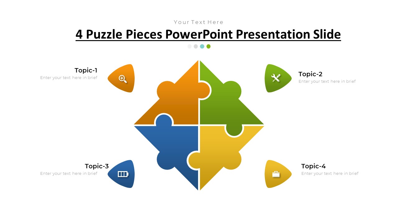 4 Puzzle Pieces PowerPoint Presentation Slide - PPTUniverse