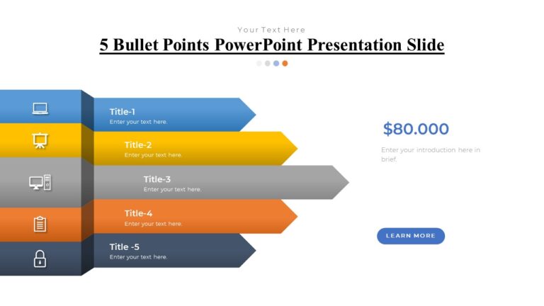5 Bullet Points PowerPoint Presentation Slide - PPTUniverse