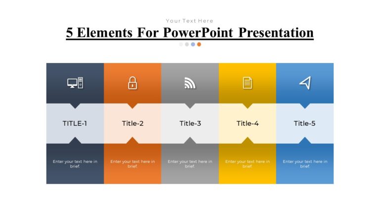 Five Points PowerPoint Presentation Slide : 100% Editable PPTx