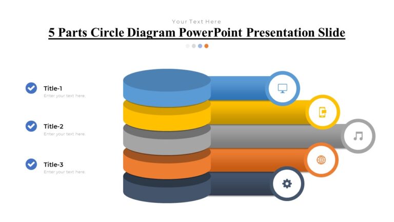5 Parts Circle Diagram PowerPoint Presentation Slide - PPTUniverse