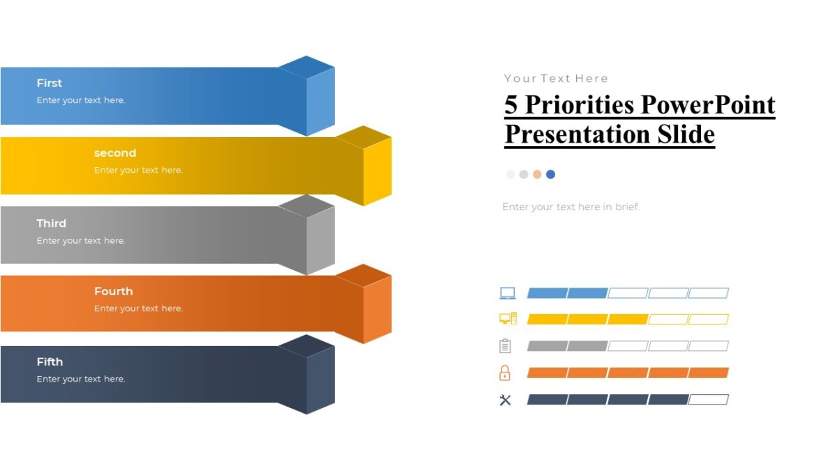 5 Priorities PowerPoint Presentation Slide - PPTUniverse