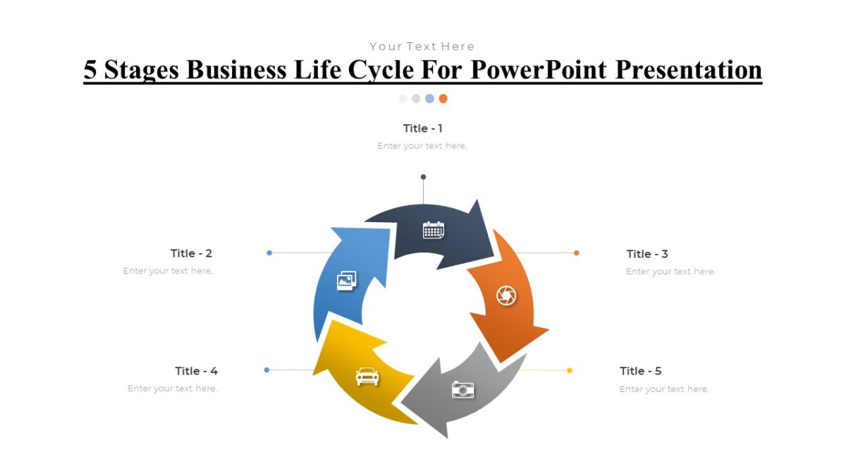 5 Stages Business Life Cycle For PowerPoint Presentation : 100% ...