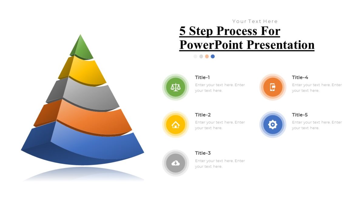 5 Step Process For PowerPoint Presentation : 100% Editable PPTx