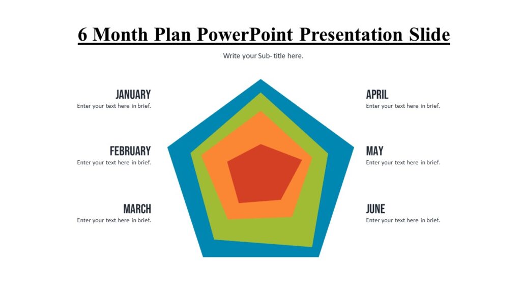 6 Month Plan PowerPoint Presentation Slide : 100% Editable PPTx