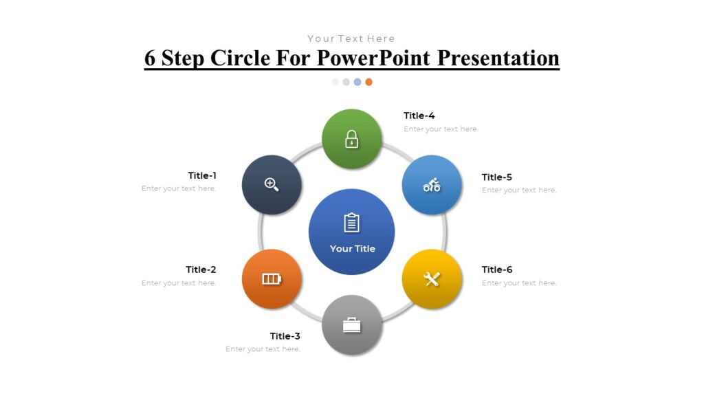 6 Step Circle For PowerPoint Presentation - PPTUniverse