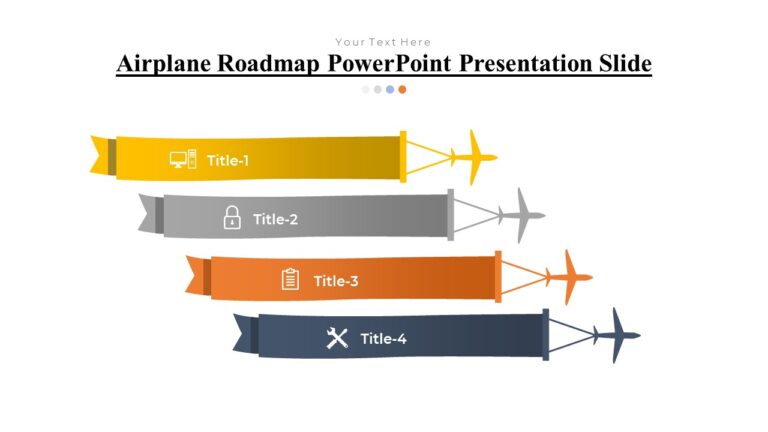Airplane Roadmap PowerPoint Presentation Slide : 100% Editable PPTx