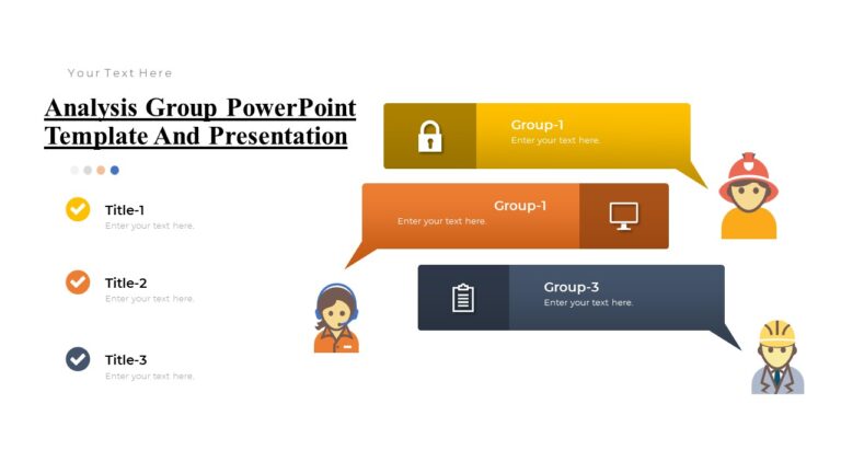 Analysis Group PowerPoint Template And Presentation : 100% Editable PPTx