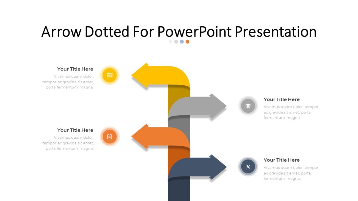 Arrow Dotted For PowerPoint Presentation : 100% Editable PPTx