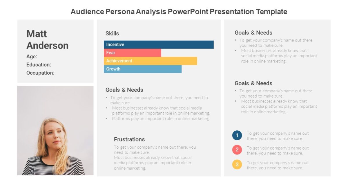 Audience Persona Analysis PowerPoint Presentation Template - PPTUniverse