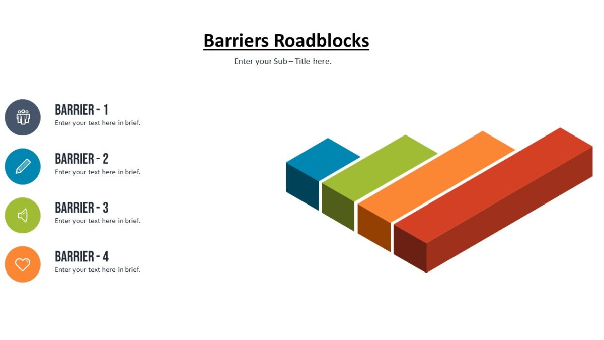 Barriers Roadblocks : 100% Editable PPTx