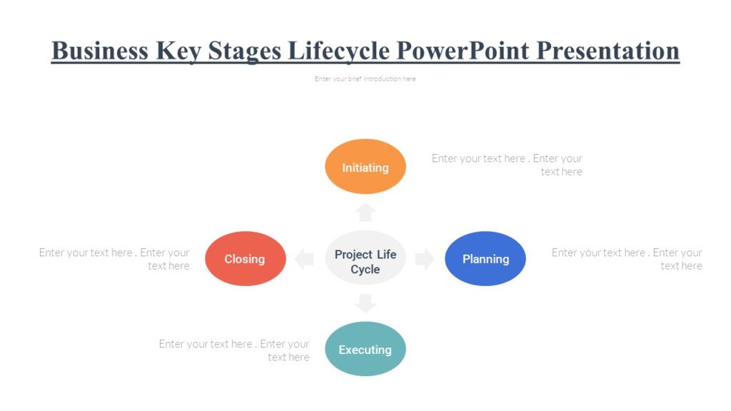 Business Key Stages Lifecycle PowerPoint Presentation : 100% Editable PPTx
