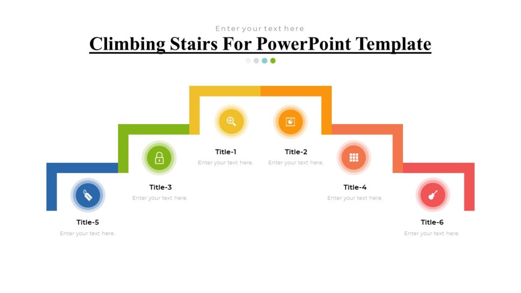 Climbing Stairs For PowerPoint Template : 100% Editable PPTx