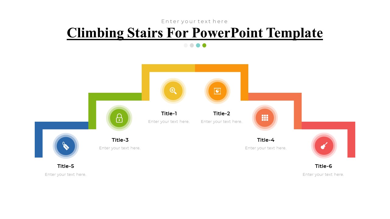 Climbing Stairs For PowerPoint Template - PPTUniverse