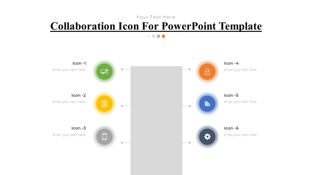 Collaboration Icon For PowerPoint Template : 100% Editable PPTx