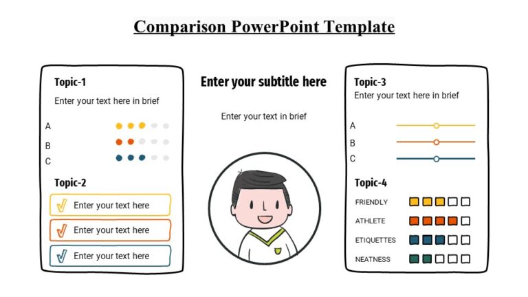 Comparison Between 2 Options PowerPoint Presentation : 100% Editable PPTx