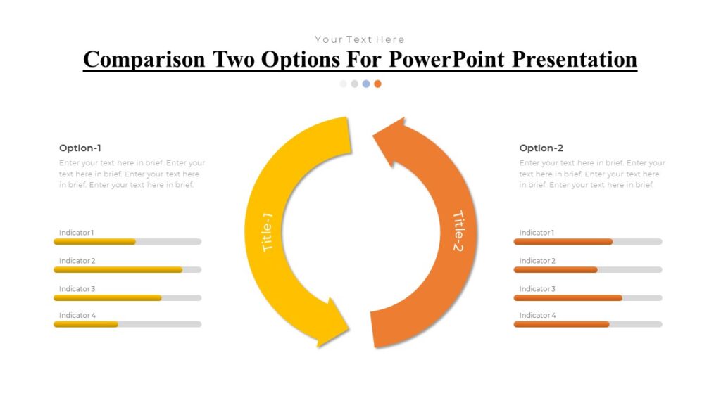 Comparison Two Options For PowerPoint Presentation : 100% Editable PPTx